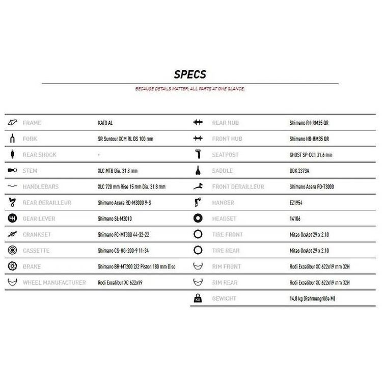 Ghost Kato 3.9 Hardtail Mountainbike MTB Neuwertig (Gebraucht) in Herzogenbuchsee für CHF 519 ...