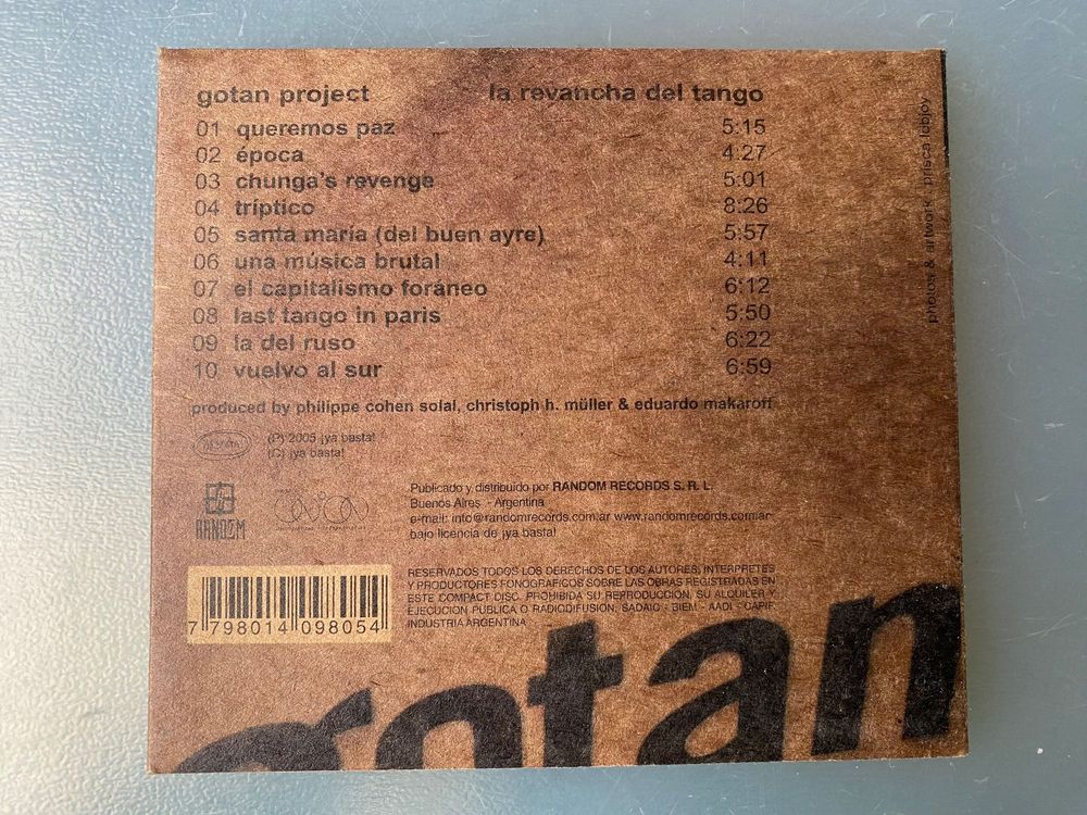 Gotan Project - CD Album 2005 (Gebraucht) in Oberried Brienz für CHF 3 ...
