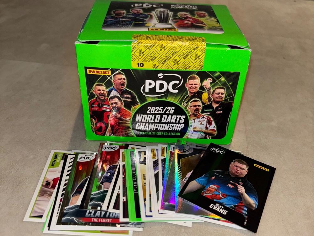 Panini PDC Sticker Sealed Box 2026 (Neu und originalverpackt) in ...