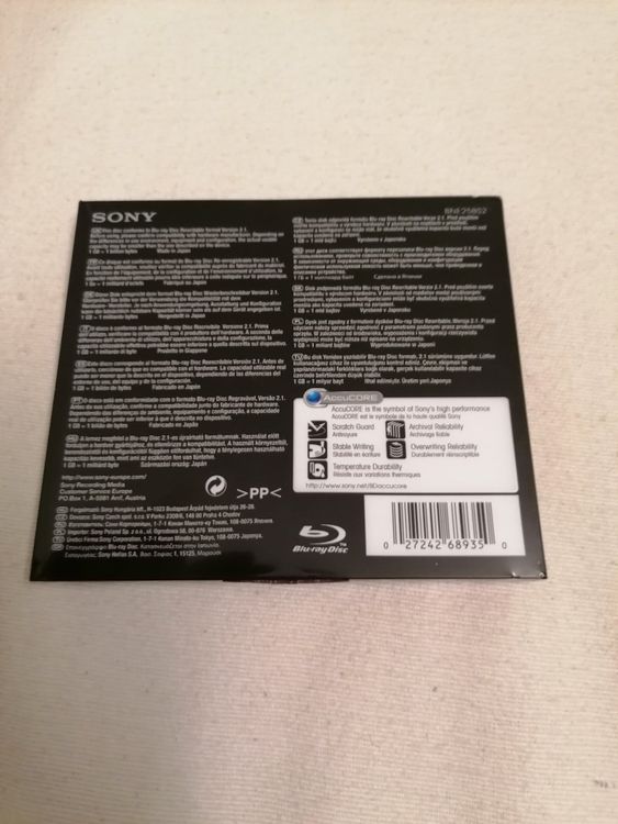 SONY BD-RE Blu-ray Disk rewritable 25GB (Neu und originalverpackt) in Basel für CHF 4.9 – mit ...