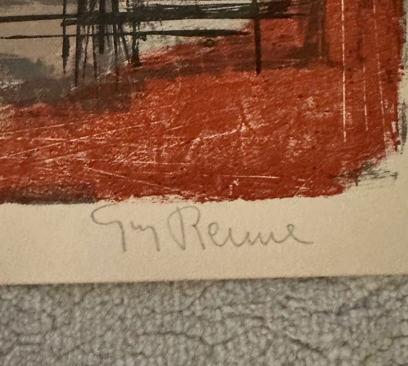 Guy Renne (1925) Litho Handsig (Gebraucht) in Hochdorf für CHF 5 – mit Lieferung auf Ricardo kaufen