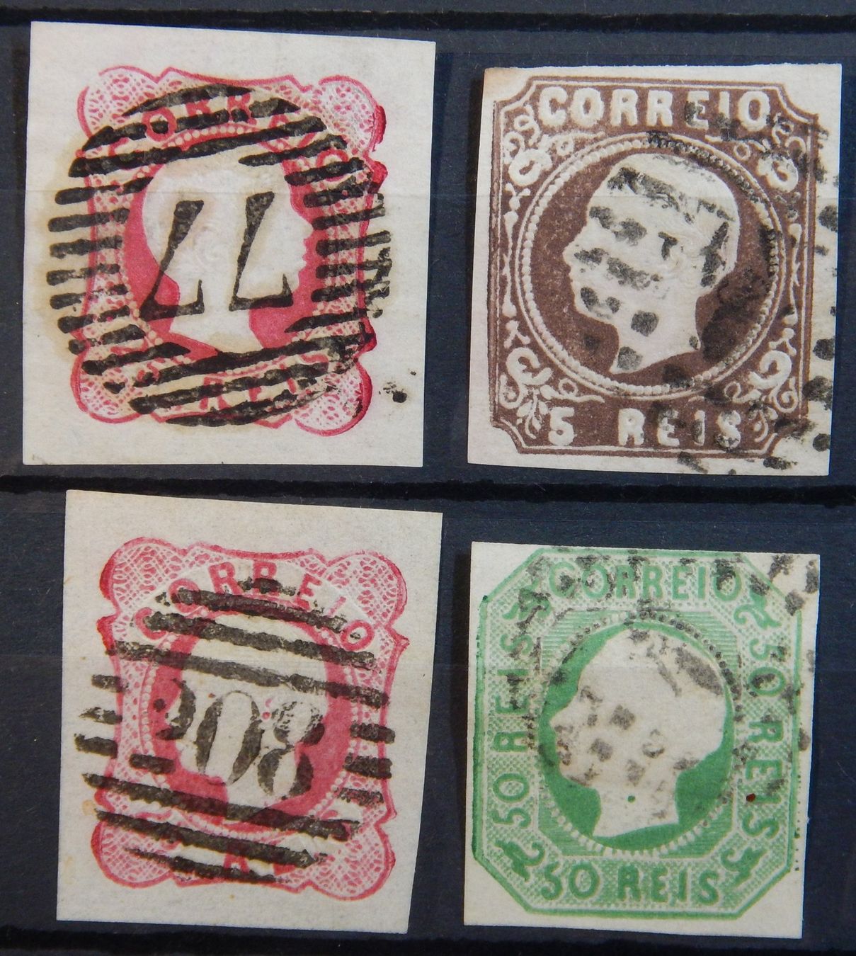 Portugal Kat. 11, 12, 14 & 15 gest. 1858/62 Kat. 158 Euro (D'occasion ...