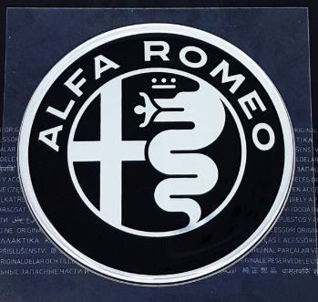Alfa Romeo 3D Sticker Aufkleber 40mm Black Chrom Art. 21830 (Neu und ...