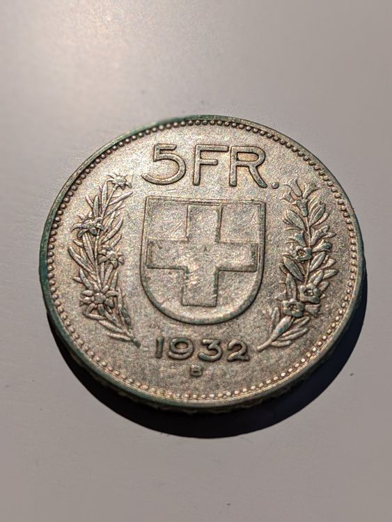 Fünfliber 5Fr. Münze von 1932 (Gebraucht) in Basel für CHF 9 – mit Lieferung auf Ricardo kaufen