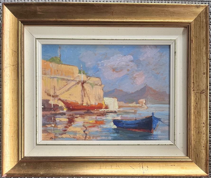 Seelandschafts Gemälde mit Booten , Unleserlich Signiert (Gebraucht) in Root für CHF 40 – mit ...