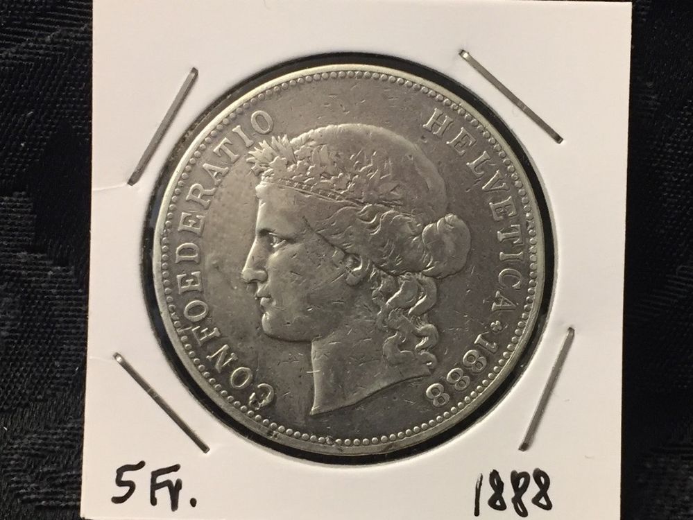 5 Franken 1888 Selten!!! (Gebraucht) in Tägerwilen für CHF 594 – mit Lieferung auf Ricardo kaufen