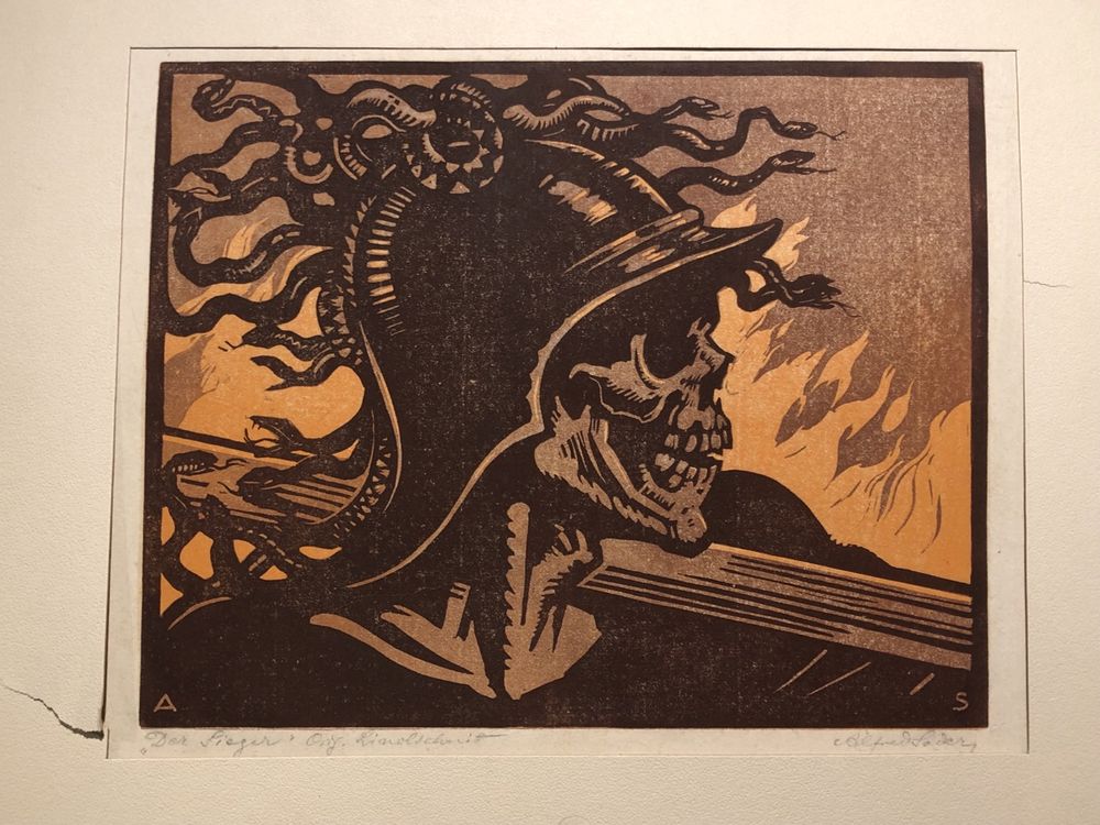 Linolschnitt ‚Der Sieger’ Original von Alfred Soder (Neu (gemäss ...