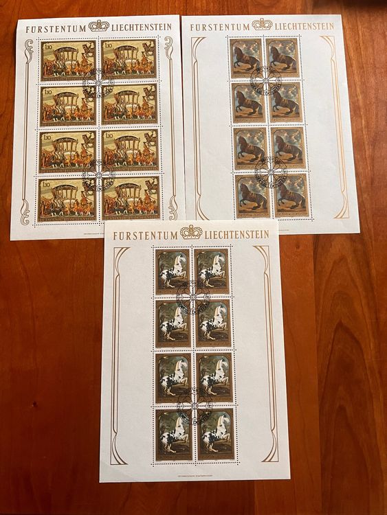 Liechtenstein 3 Kleinbogen 1978 FDC (2575) (Gebraucht) in Hinwil für ...