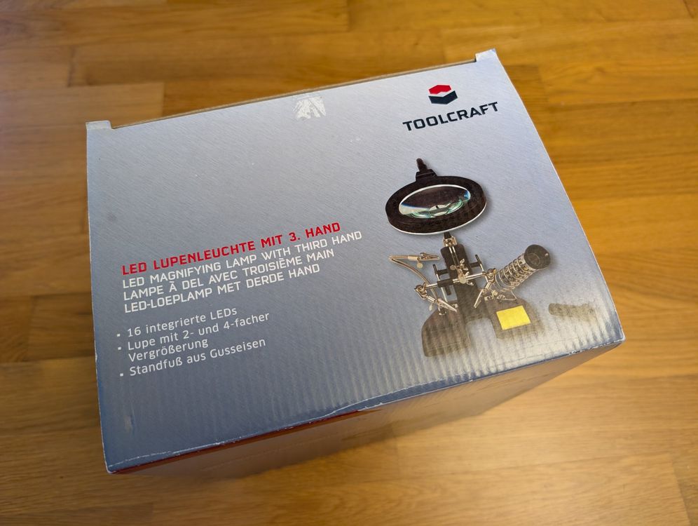 ToolCraft LED Magnifying lamp with third hand 826054 (Neu und ...
