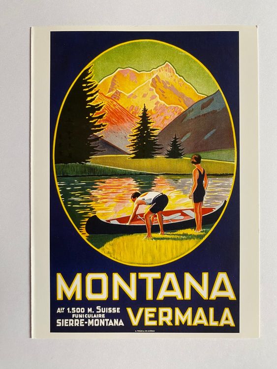 Karte Montana Vermala 1926 (Repro.) (Neu (gemäss Beschreibung)) in ...