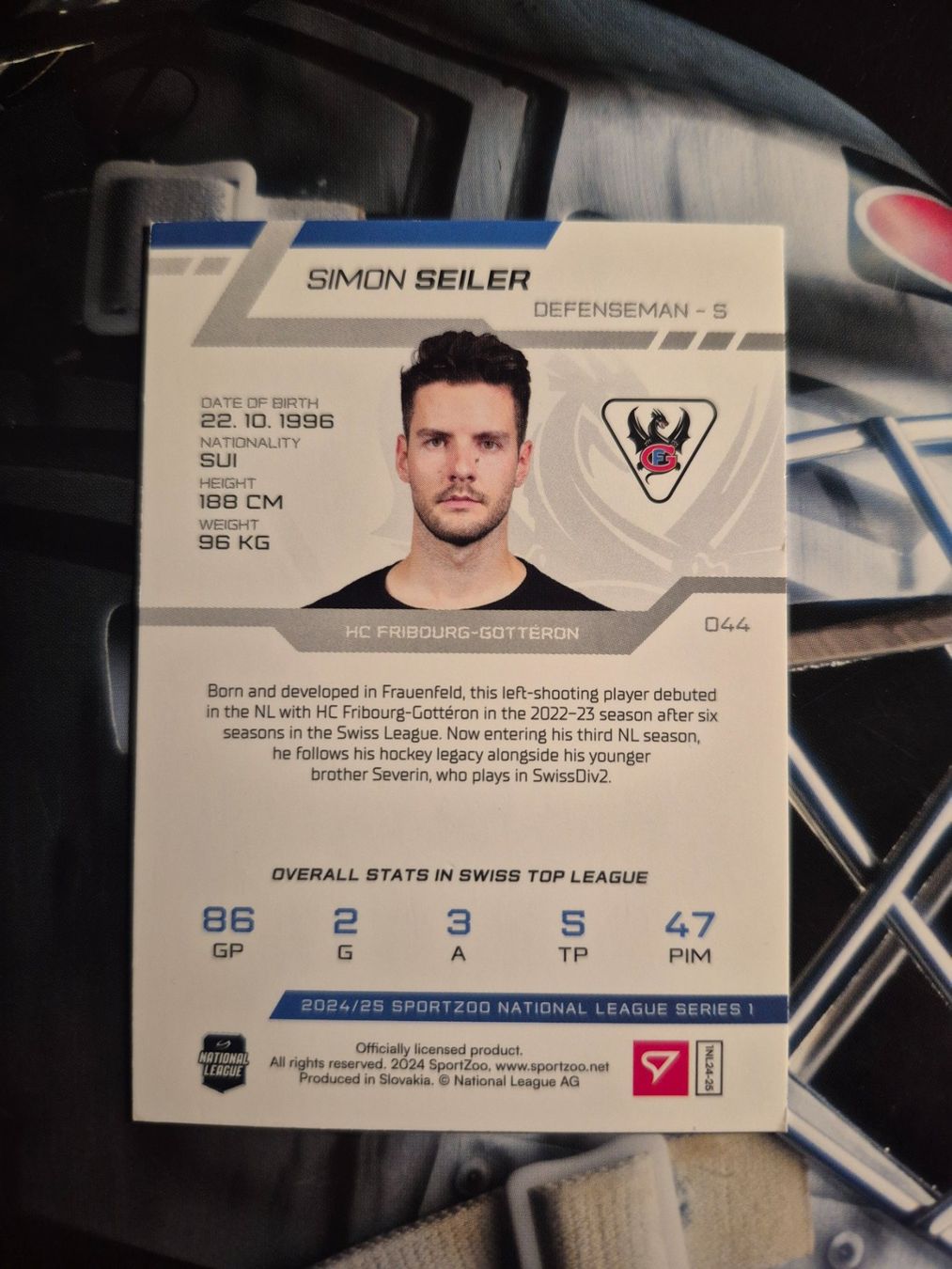 Simon Seiler HC Fribourg Gotteron 2024/25 Sportzoo Green (Gebraucht) in ...