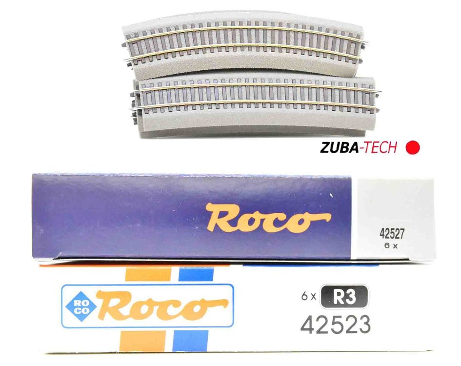 8x Roco gebogenes Gleis H0 mit OVP | Kaufen auf Ricardo