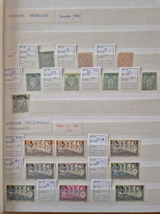 Franz.Kolonien in Album 1 Zustand gemäss Bilder (Gebraucht) in ...