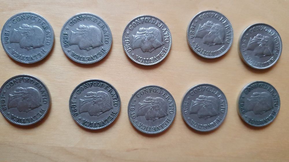 Münzen 10Rp 1894-1964 10 Stk (Gebraucht) in Turbenthal für CHF 2 – mit Lieferung auf Ricardo kaufen