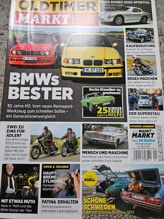 Oldtimer Markt 1/15 BMW M3 Volvo 262 900 Turbo Galaxie xx (Gebraucht ...