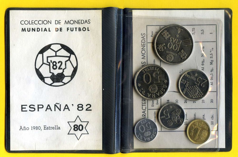España'82) 1982 Serie Numismatica 1982 FIFA World Cup (Neu (gemäss ...