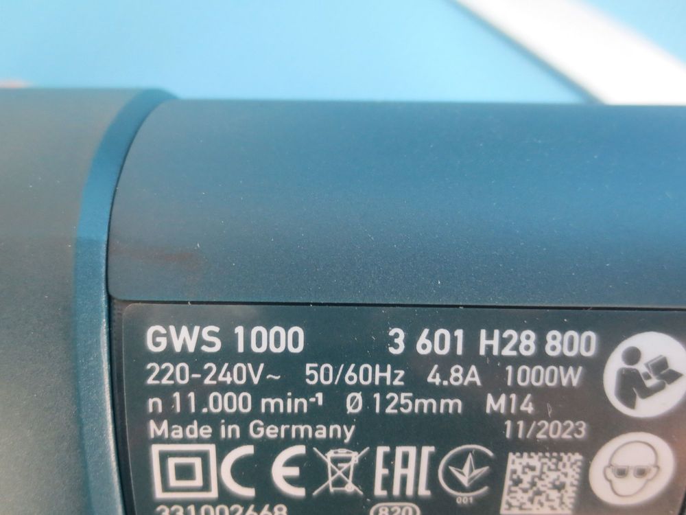 Bosch Professional Winkelschleifer GWS1000 + 10 Stk. Inox (Neu (gemäss ...