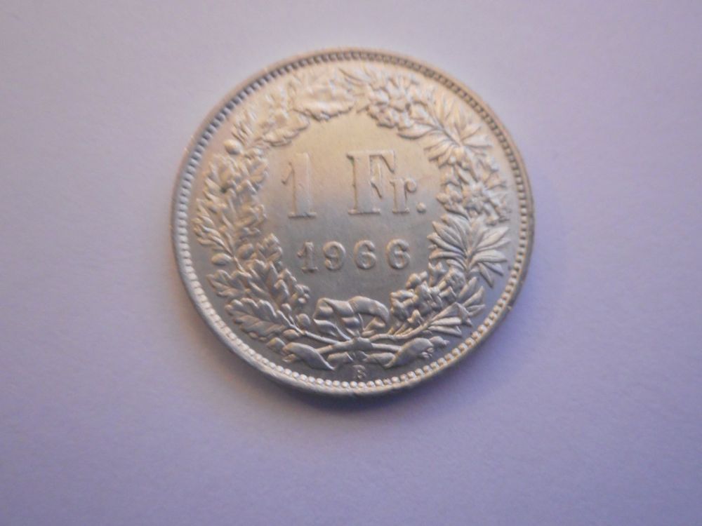 1 Fr. 1966 silber (Gebraucht) in Kriegstetten für CHF 3.4 – mit Lieferung auf Ricardo kaufen