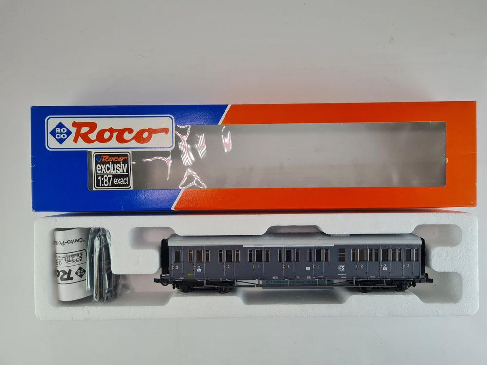 ROCO 44775 Personenwagen 1./2. Klasse FS grau H0 1:87 (Neu (gemäss ...