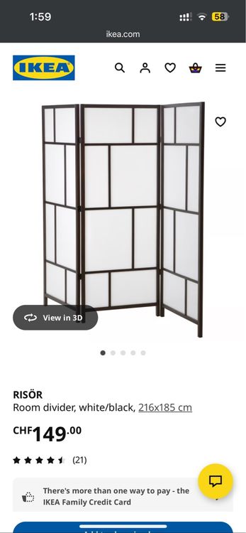 Ikea RISÖR Room Divider (Paravent) - Stylish Screen (Neu (gemäss ...