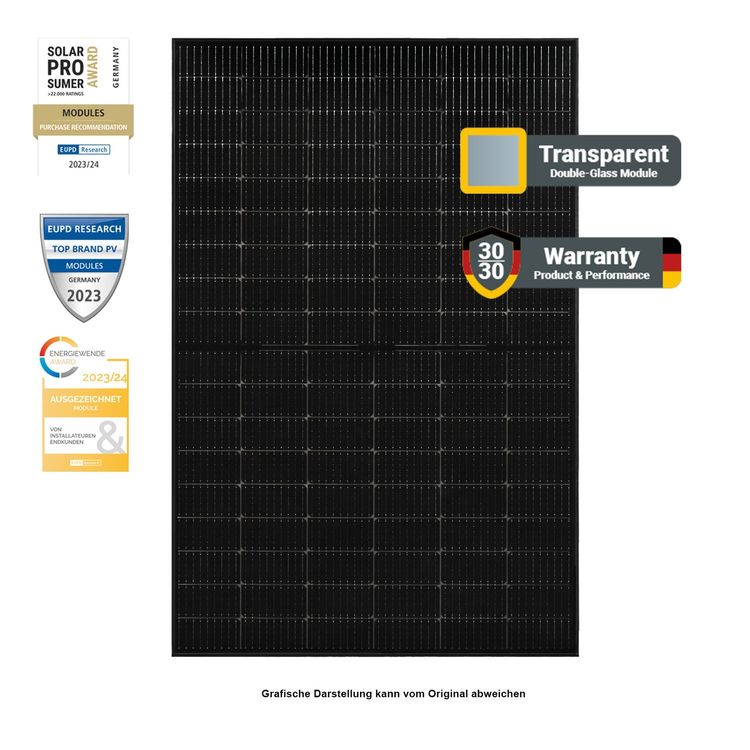 3x Module SolarFabrik 420 W S4 Innov. Powerline N Glas/Glas (Neu ...