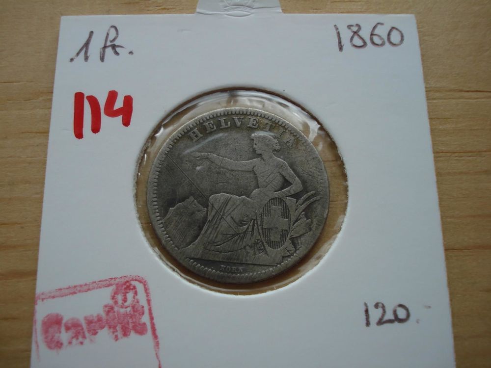 (114) 1 Franken 1860 | Kaufen auf Ricardo