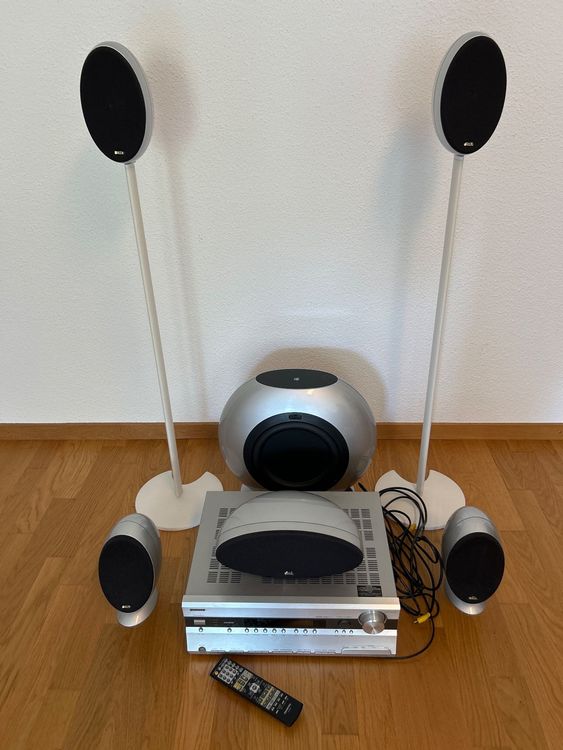Kef HTS 3001 7.1 Lautsprecher inkl. ONKYO TX-SR Receiver (Gebraucht) in ...