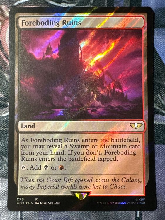Foreboding Ruins SURGE FOIL Warhammer 40k Mtg (Neu (gemäss Beschreibung ...