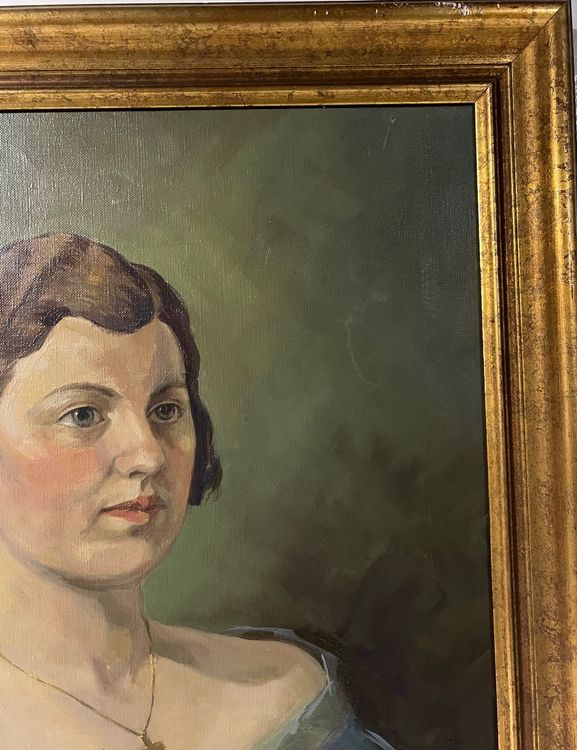 30er.Jahre Potrait Gemälde von einer Dame E.Martinoli (Gebraucht) in ...