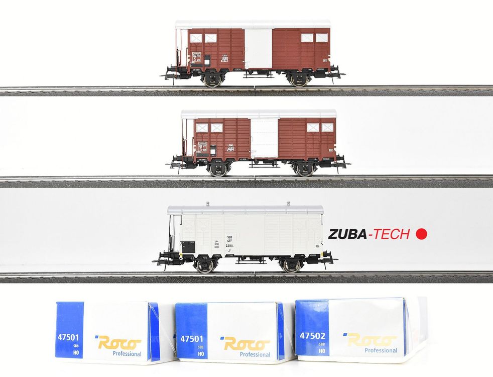 Roco 3x Gedeckte Güterwagen der SBB H0 GS mit OVP | Kaufen auf Ricardo