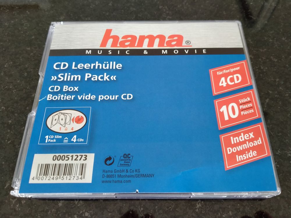 4er Hama CD- / DVD-Hüllen slim | Kaufen auf Ricardo