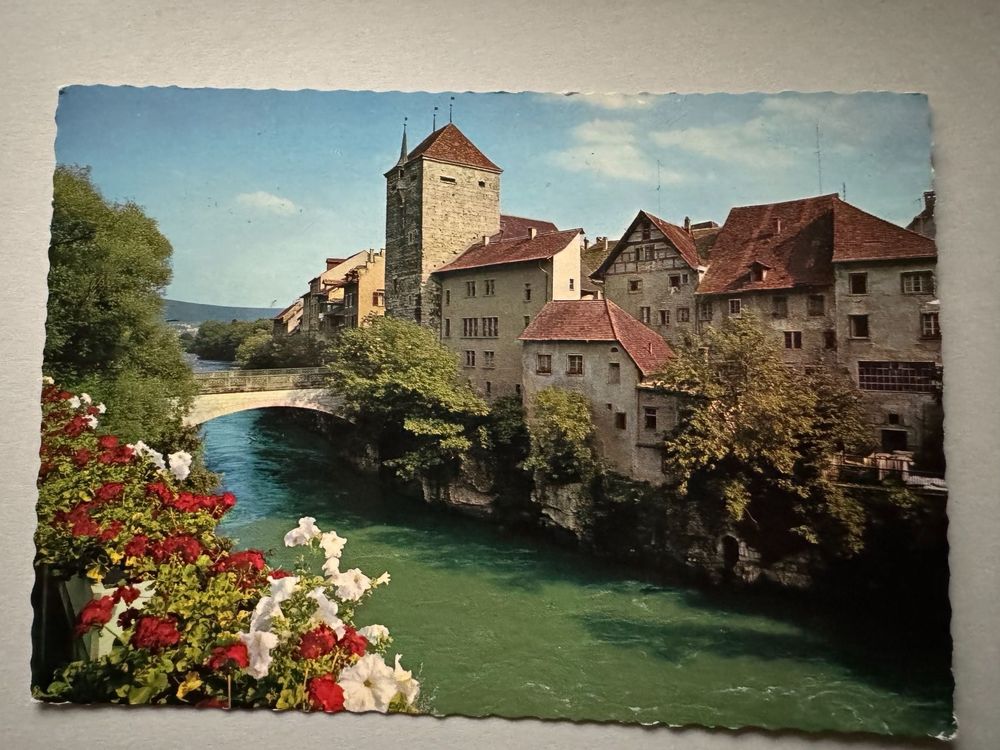 BRUGG - Schwarzer Turm mit Aarebrücke -Ansichtskarte | Kaufen auf Ricardo