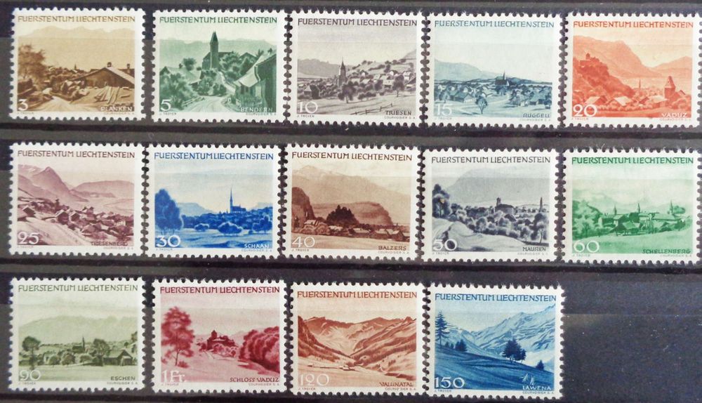 LIECHTENSTEIN 1944: Freimarken, Landschaften, ** | Kaufen auf Ricardo