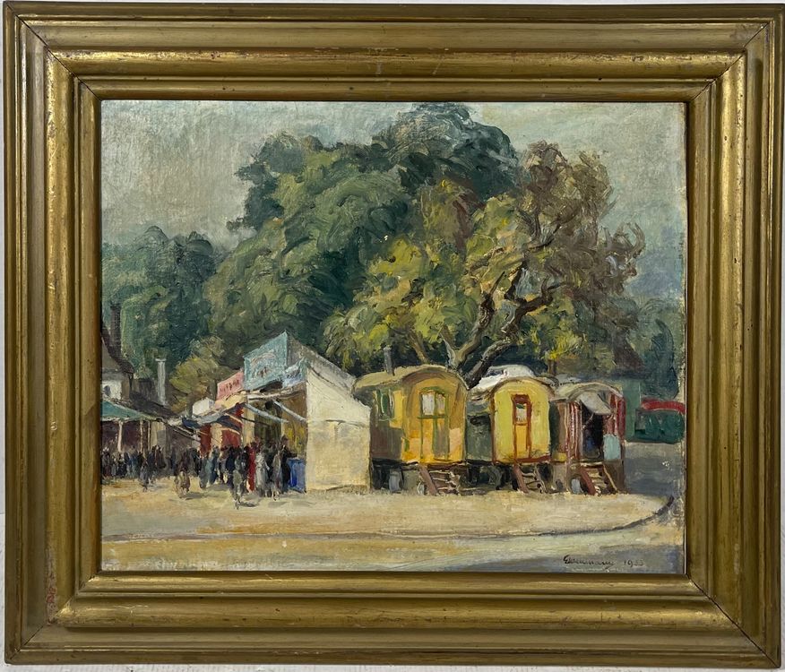 30er Jahre Gemälde Marktszene Gemälde unleserlich signiert (Gebraucht ...