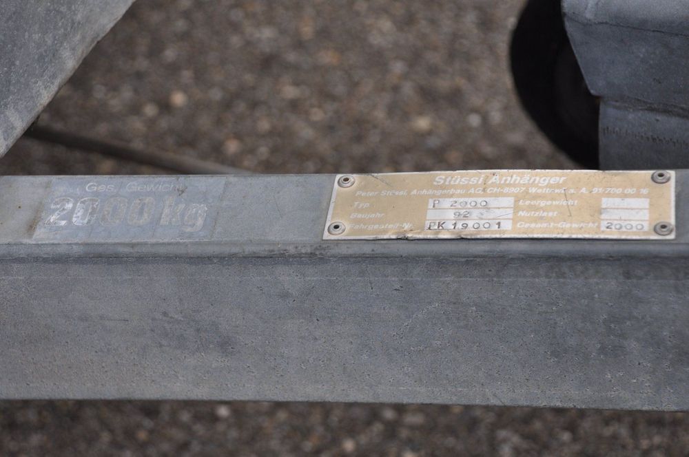 Stüssi P2000 Anhänger mit Auffahrrampe (Gebraucht) in Flawil für CHF ...