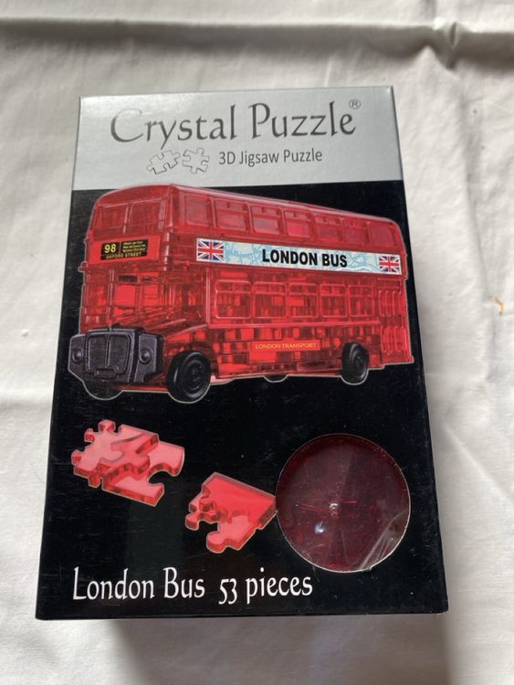 London Bus Crystal Puzzle - 3D Jigsaw, 53 Pieces! (Neu und ...