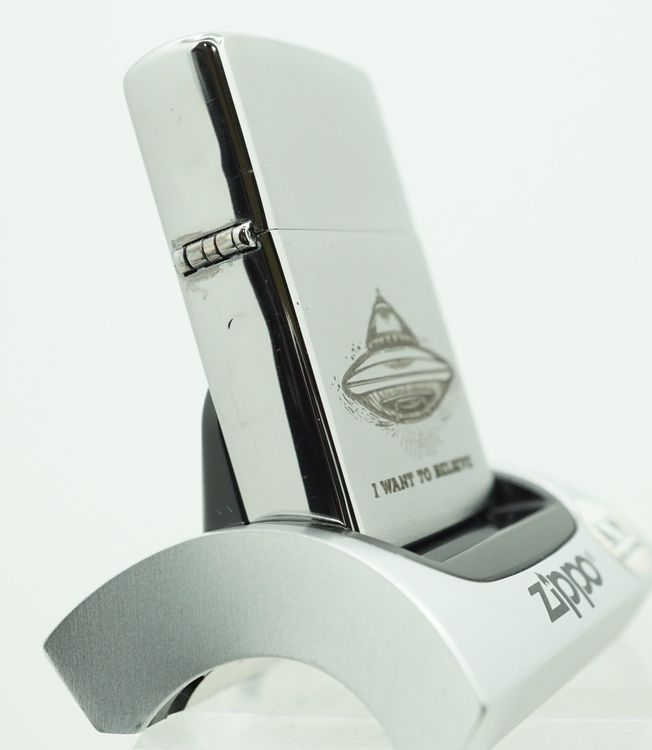 ZIPPO® I WANT TO BELIEVE - UFO - LASER - 2022 - UNGEZÜNDET (Neu (gemäss Beschreibung)) in Mels ...