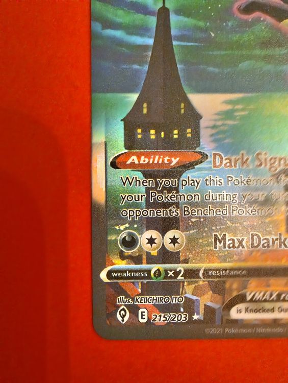 Pokémon Umbreon VMAX 215/203 – Alternate Art „Moonbreon“ (Gebraucht) in ...