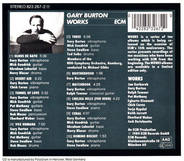 Gary Burton [ECM] with Steve Swallow, Abraham Laboriel, (D'occasion) à ...