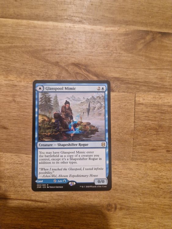 MTG - Glasspool Mimic - Shapeshifter Rogue - Rare Land (Neu (gemäss ...