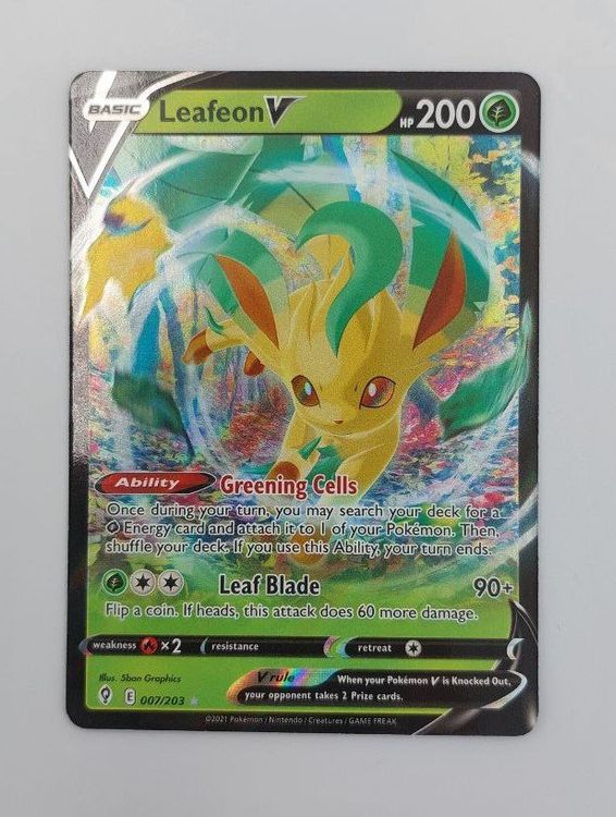 Leafeon V (007/203 Evolving Skies) NM / ENG (Gebraucht) in COINTRIN für ...