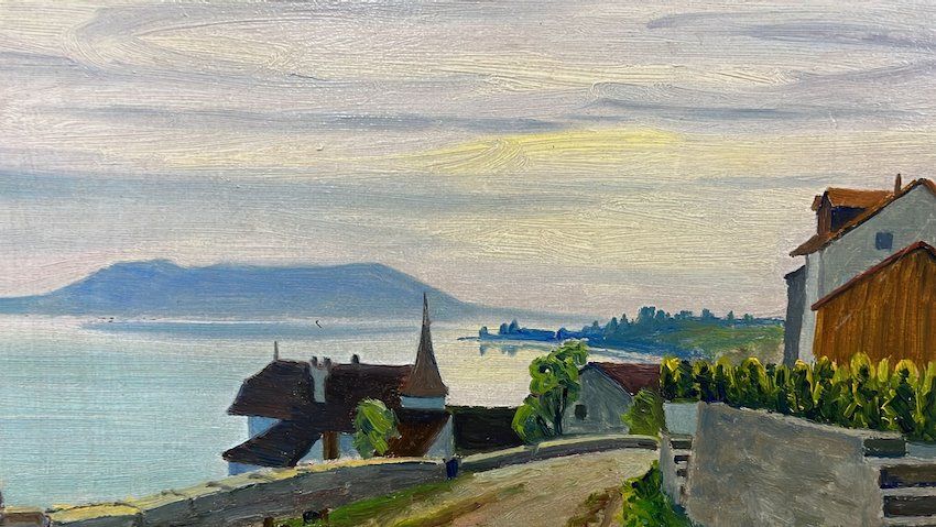 Gemälde, Am Bielersee, signiert Otto Clénin (ID C63) (Gebraucht) in Gelterfingen für CHF 140 ...