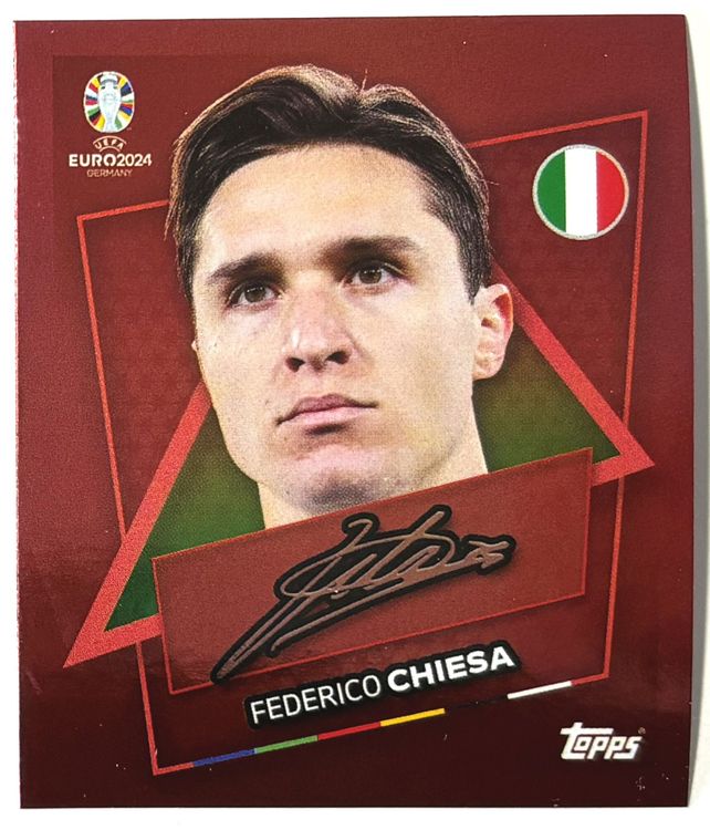 Topps EURO 2024 Swiss Edition Federico Chiesa SP Signatur | Kaufen auf ...