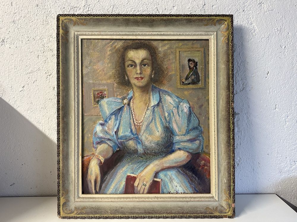 Originalgemälde 1955 – Frauenporträt von Val Rixon (Zürich) (Gebraucht ...