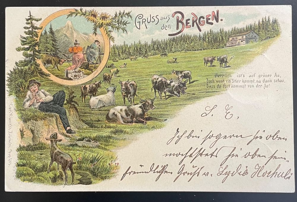 Gruss aus den Bergen Litho | Kaufen auf Ricardo