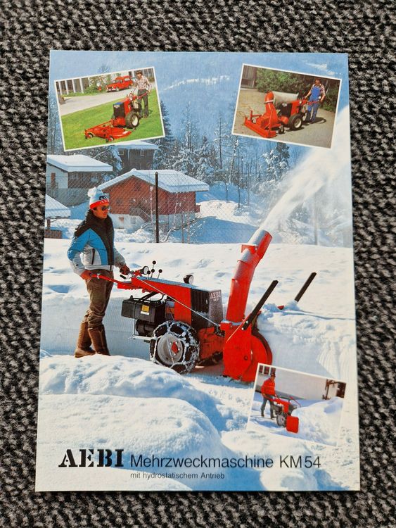 Original Prospekt Mehrzweckmaschine Aebi KM54 (Gebraucht) in Dürnten ...