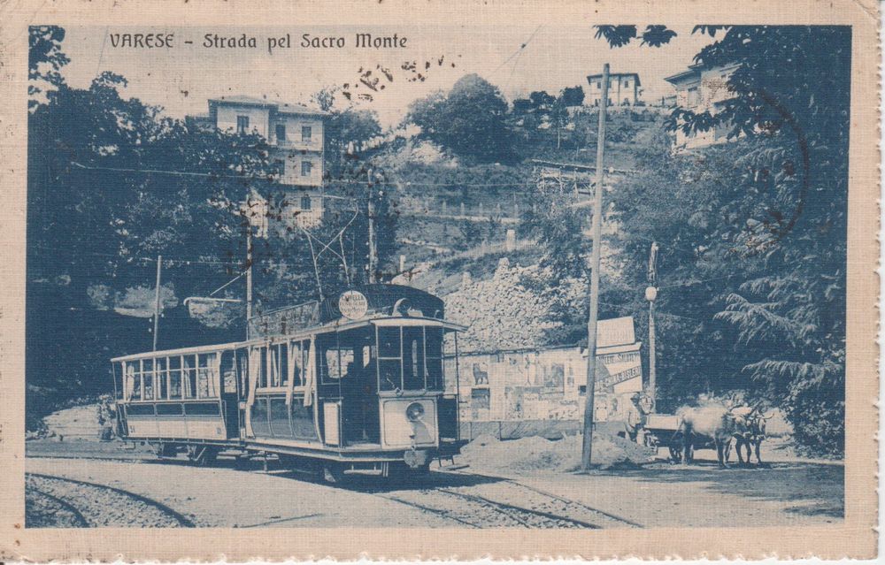 AK Varese Strada pel Sacro Monte. Tram. Rara 1921 | Kaufen auf Ricardo