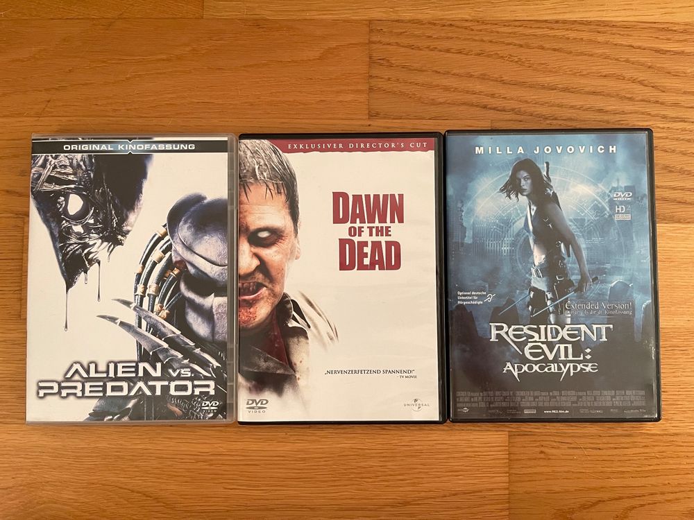 DVDs: Dawn of the Dead / Resident Evil / Alien vs Predator | Kaufen auf ...