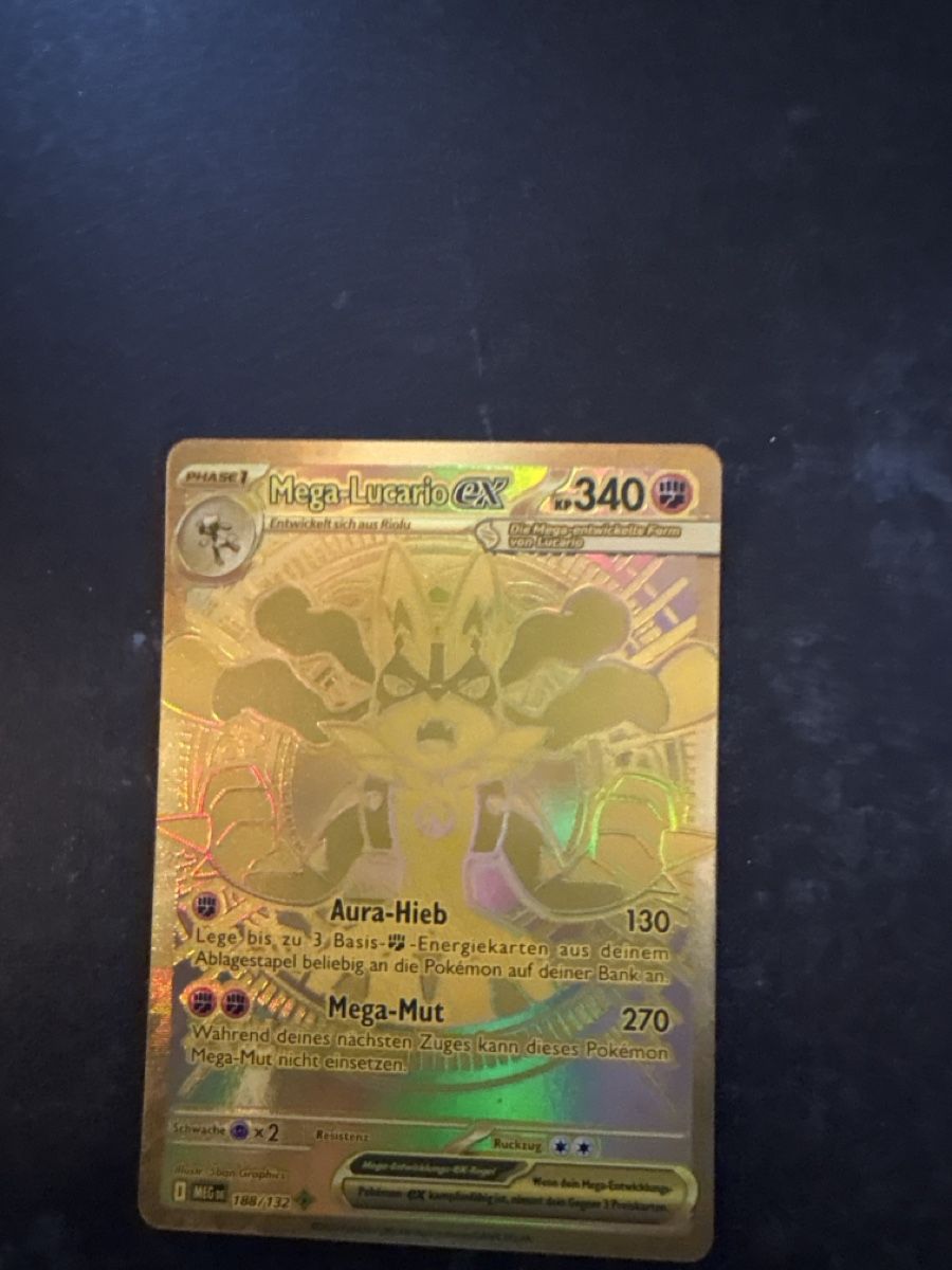 Mega Lucario ex 188/132 GOLD Rare Deutsch | Pokémon MEG (Neu (gemäss ...