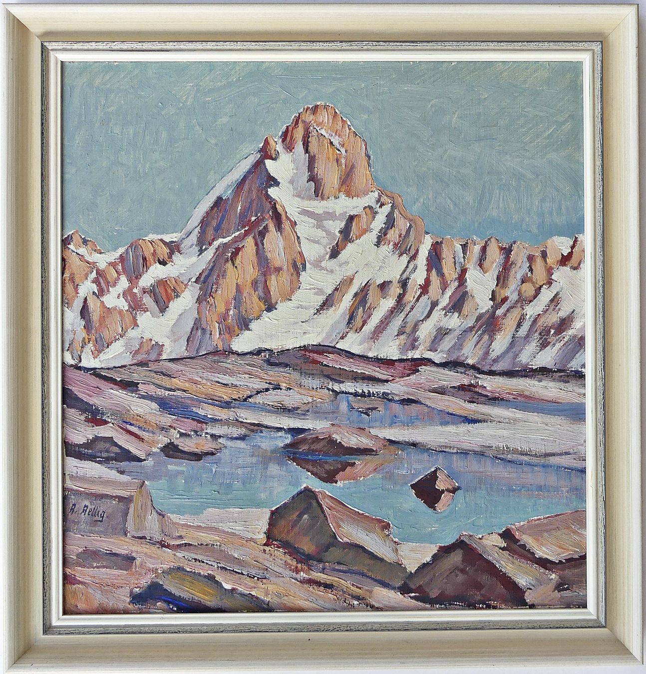 Alfred AELLIG (1898-1980) - Ölgemälde Bietschhorn Signiert (Gebraucht ...